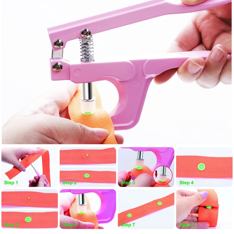 U Shape Fastener Snap Pliers KAM Button + 150 set T5 Plastic Resin Snap ...