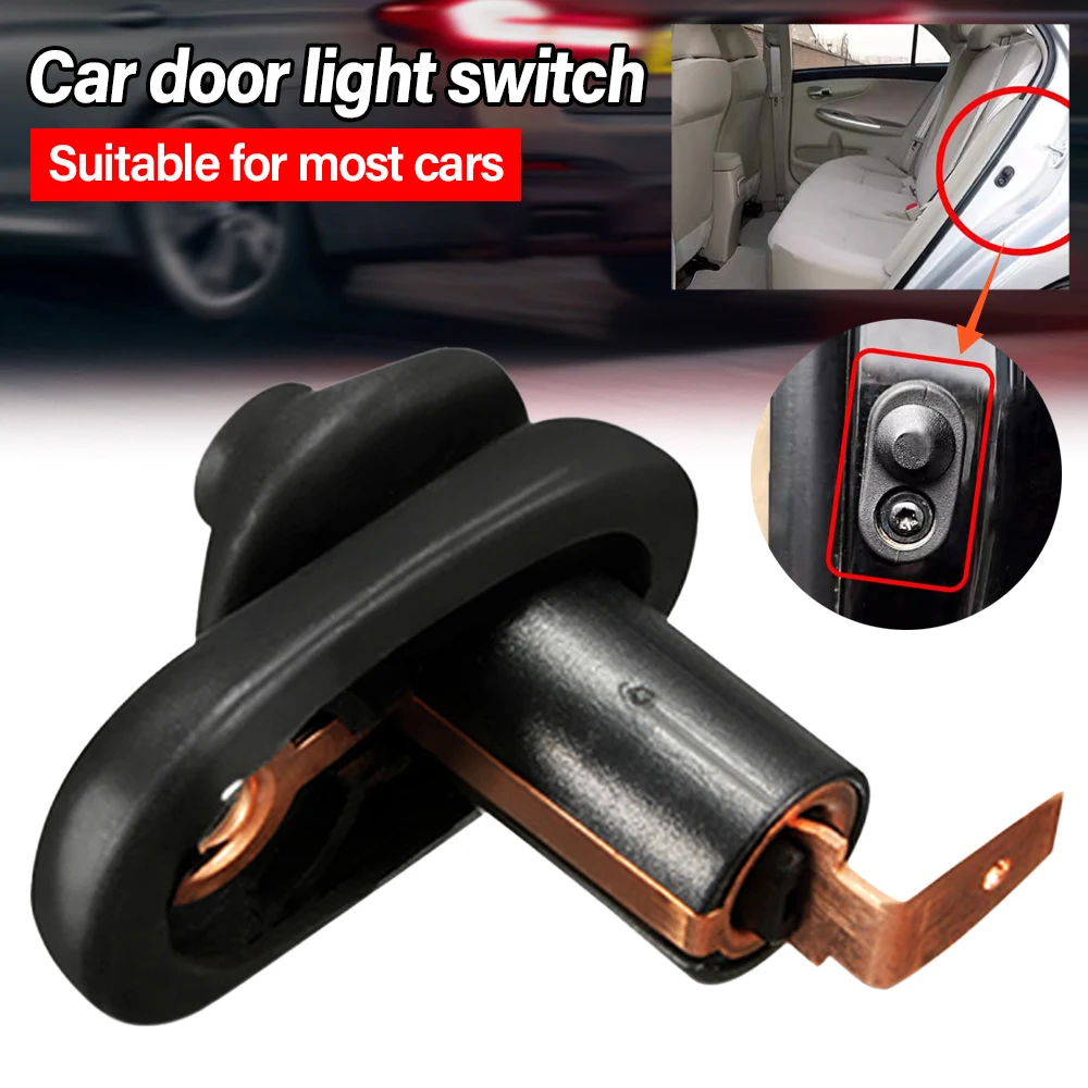 Universal Car Interior Door Light Lamp Switch Black Vehicle Button Door ...