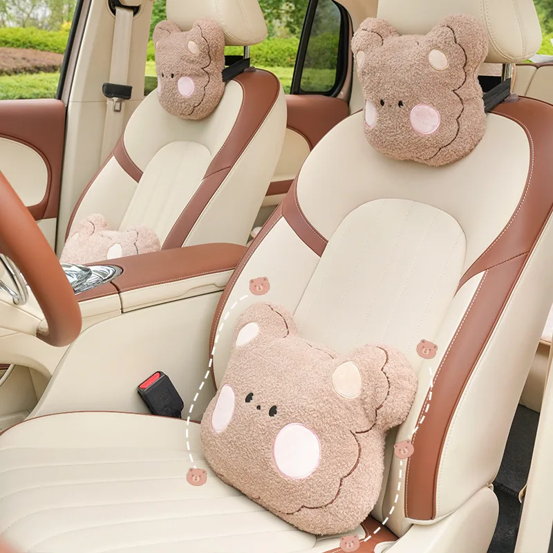 Cute-Car-Neck-Pillow-Cartoon-Animal-Headrest-Travel-Rest-Cushion-Plush ...