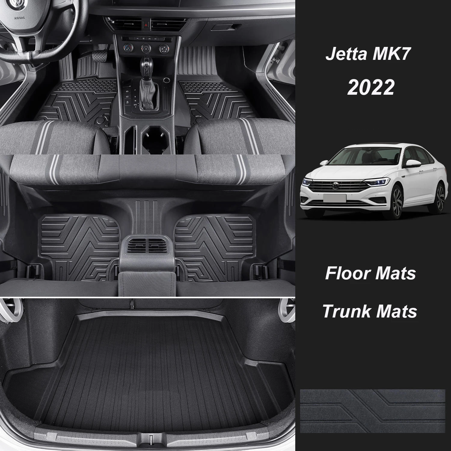 Rubber-Car-Floor-Mats-Set-For-VW-Jetta-MK7-2023-Waterproof-DropShipping ...