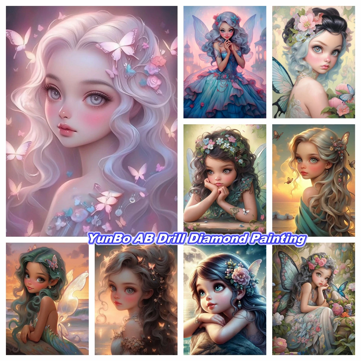 Fantasy-Angel-Elf-5D-DIY-AB-Diamond-Painting-Big-Eyes-Cartoon-Girl ...
