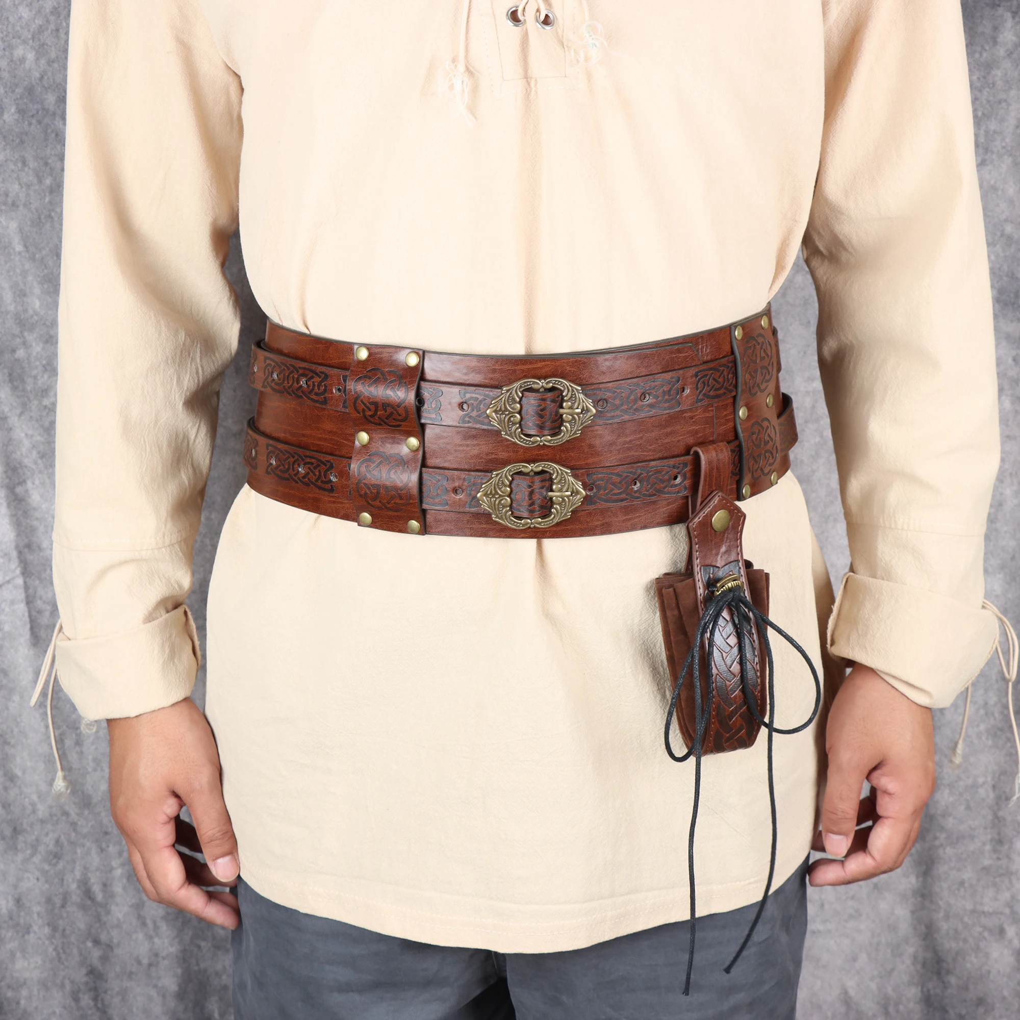 Medieval-Viking-Style-Embossed-Wide-Belt-Medieval-Retro-Knight-Girdle ...