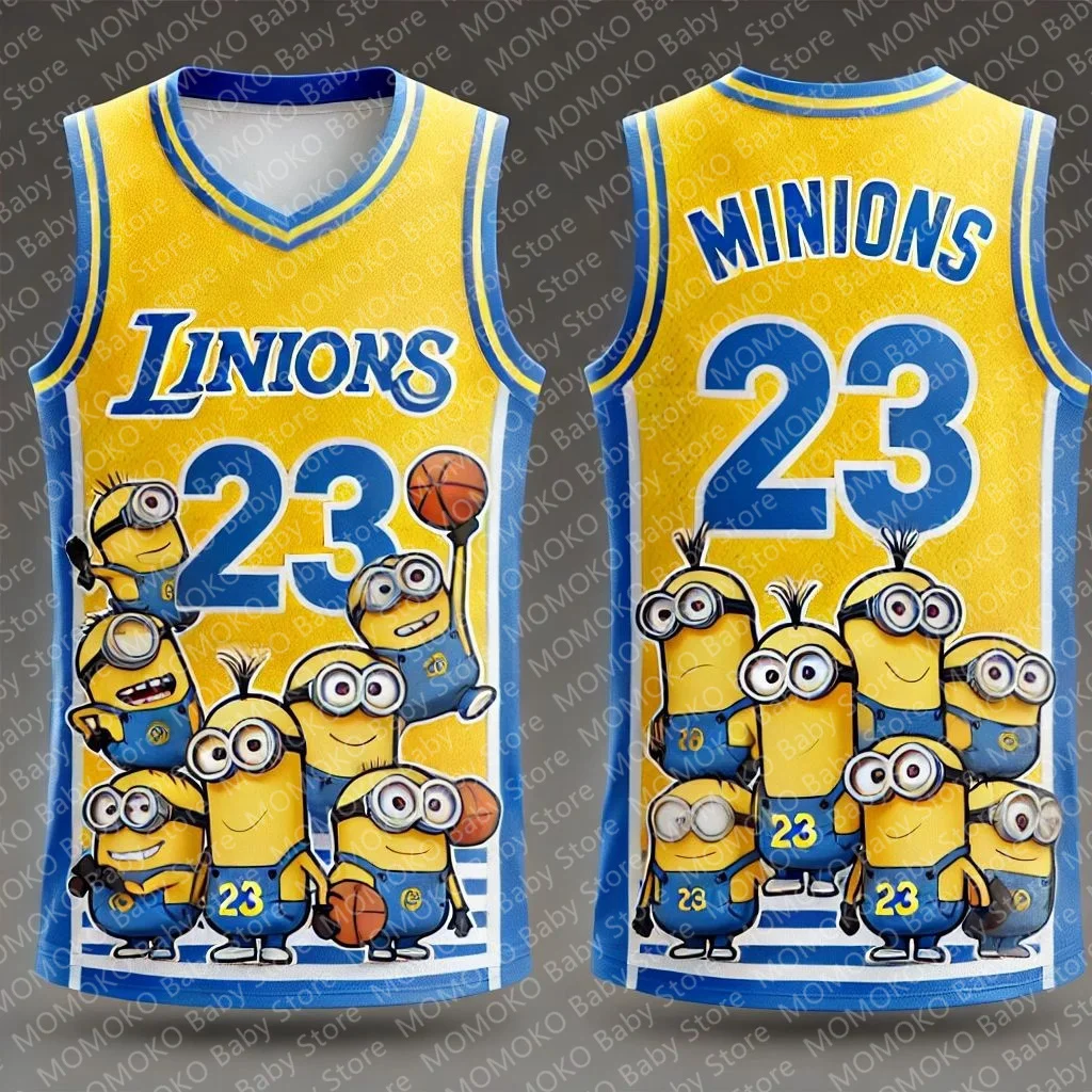 2024-Summer-Minions-Basketball-Jersey-Minions-Tank-Top-Boy-Girl ...