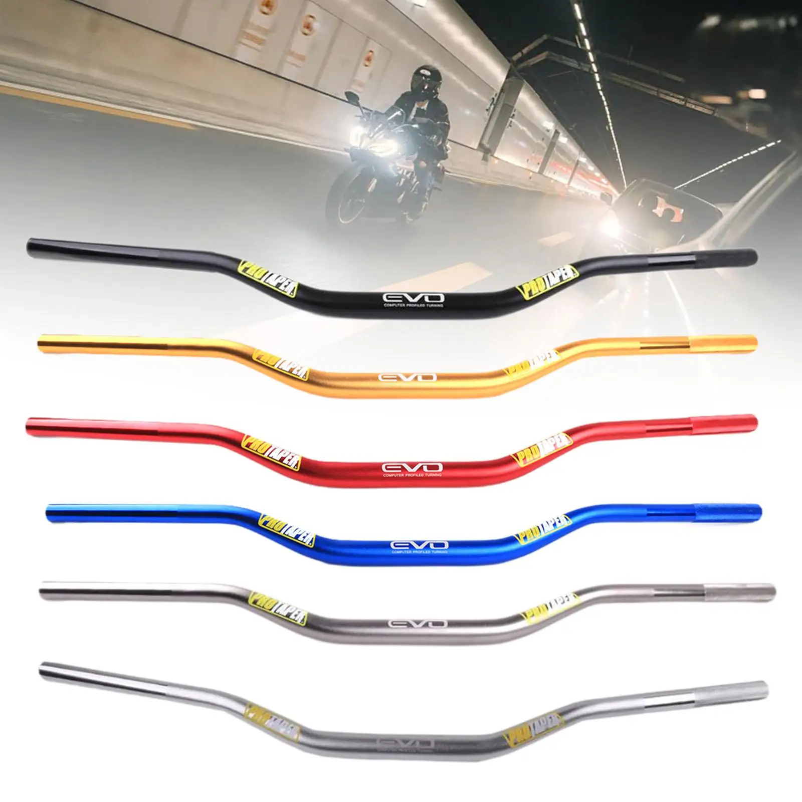 Generic Motorcycle Handlebar 7/8" Universal Aluminum Alloy Directly ...