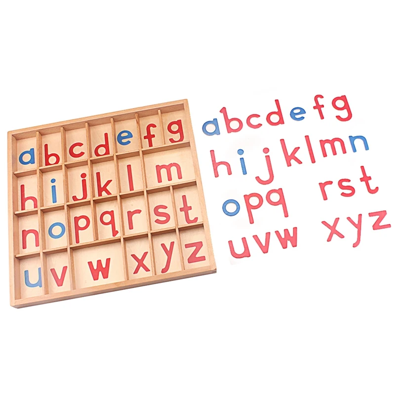 Montessori Language Toys English Alphabet Blanket Wooden Movable ...