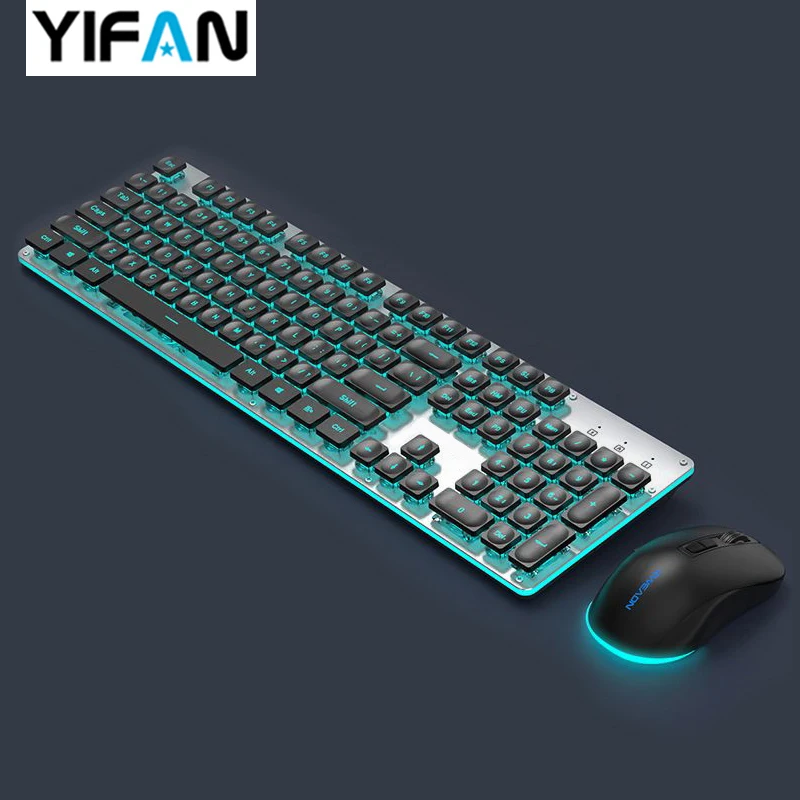 Backlit-Keyboard-For-Computer-Bluetooth-Wireless-Keyboard-with-1-White ...