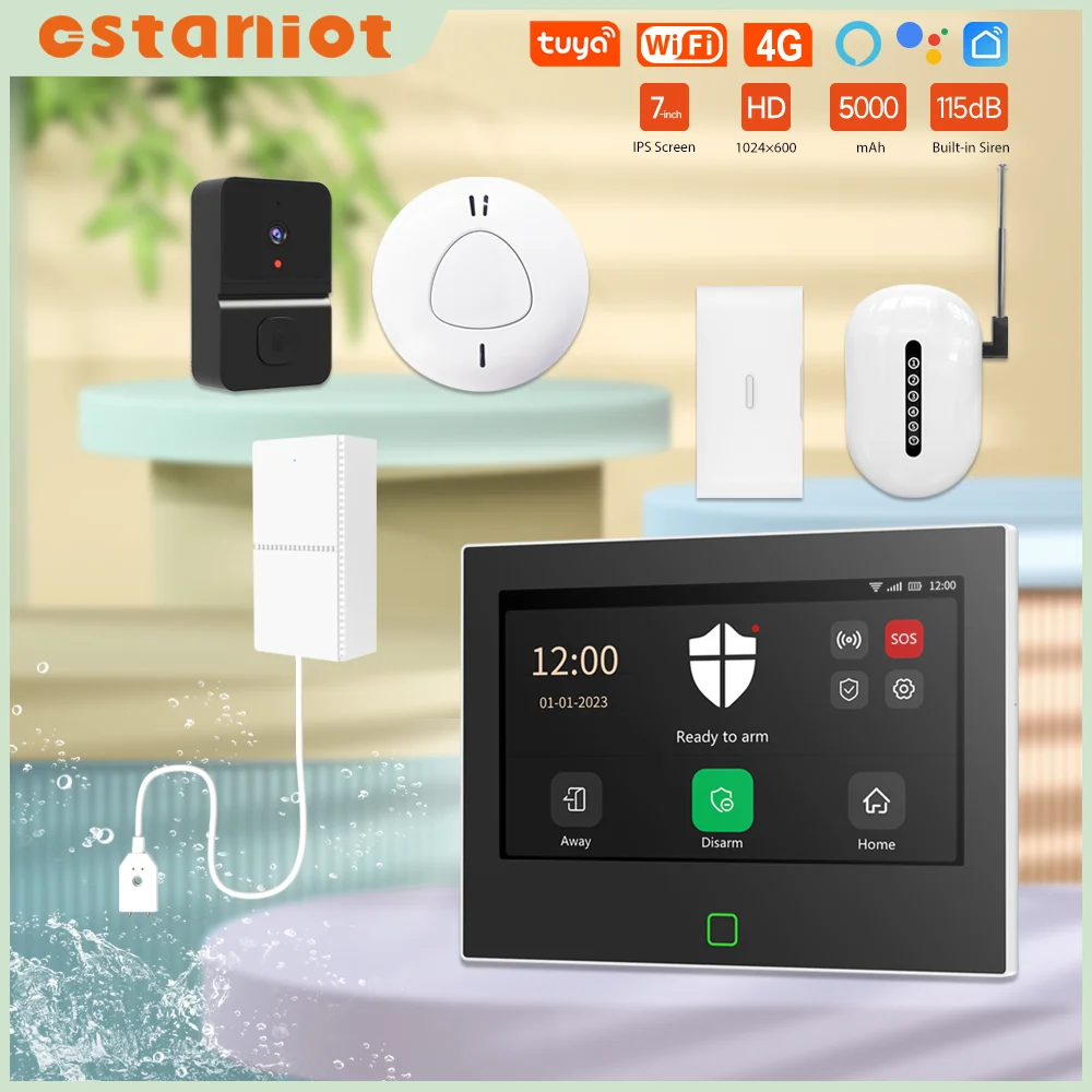 Staniot Alarm System for Home Burglar Security 7inch WiFi 4G Wireless ...