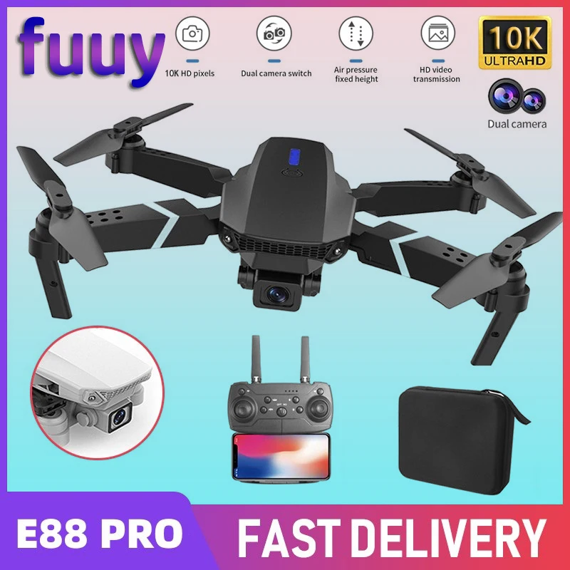 Dron-E88-Pro-con-c-mara-Ultra-HD-cuadric-ptero-RC-plegable-mantenimiento-de-altitud ...