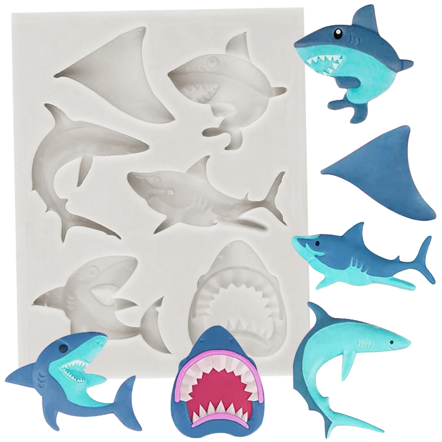 Sea-Animal-Silicone-Molds-Ocean-Shark-Fondant-Mold-Cake-Decorating ...