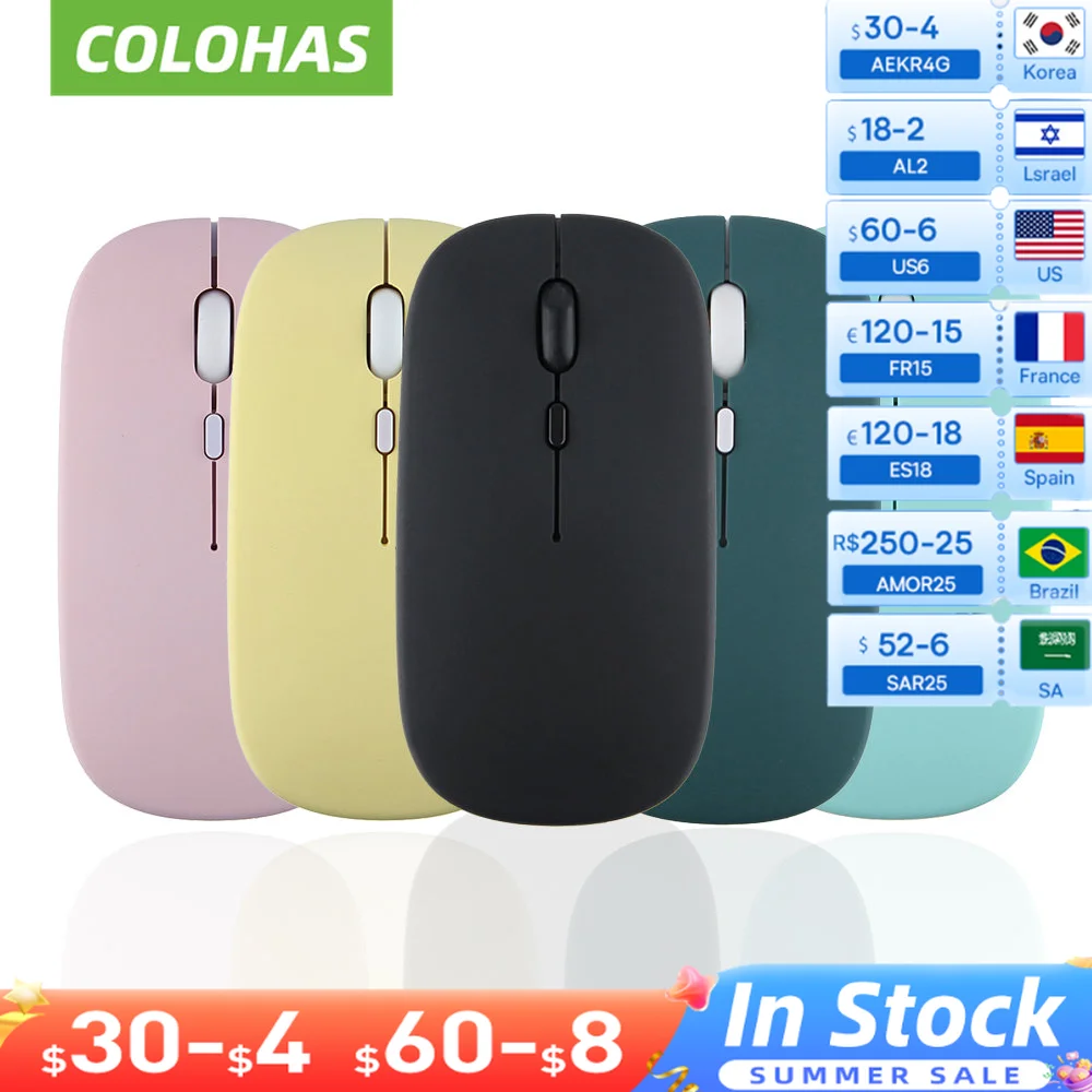 Ratón inalámbrico con Bluetooth para ordenador, Mouse silencioso para ...