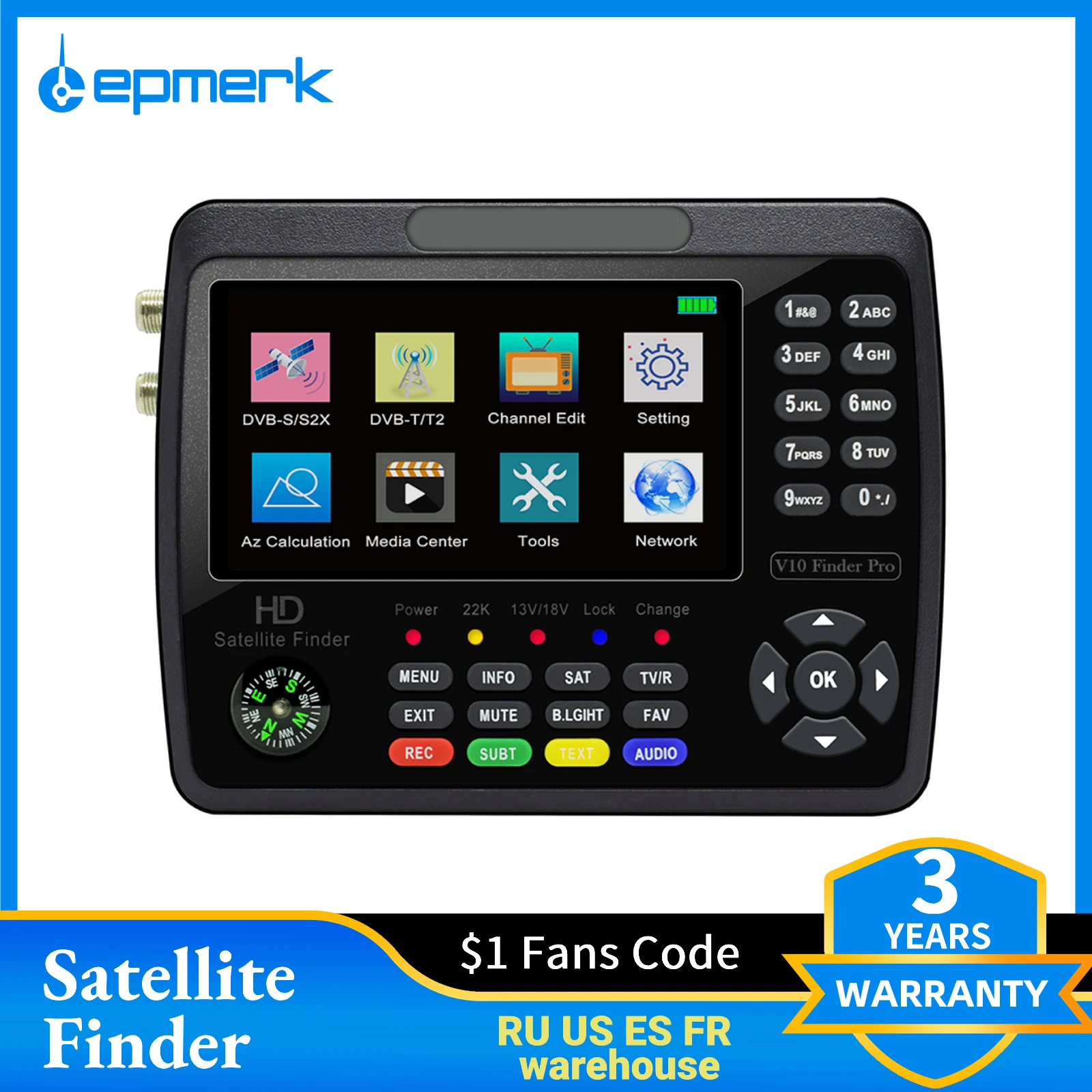 V10-Pro-Finder-Max-Satellite-Finder-Signal-Meter-Built-in-4000mAh ...