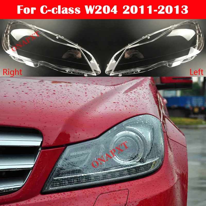 Front-Car-Lampshade-C180-C200-C260-Glass-Lens-Case-Auto-Caps-Shell ...