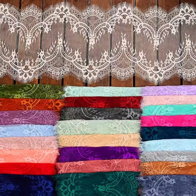 (3M/Lot) French Lace Trim Embroidery Eyelash Lace DIY Accessories ...