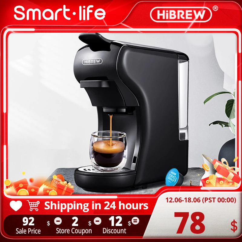 Hibrew H1A Coffee Machine hot&cold 4 in 1, compatible with multi ...