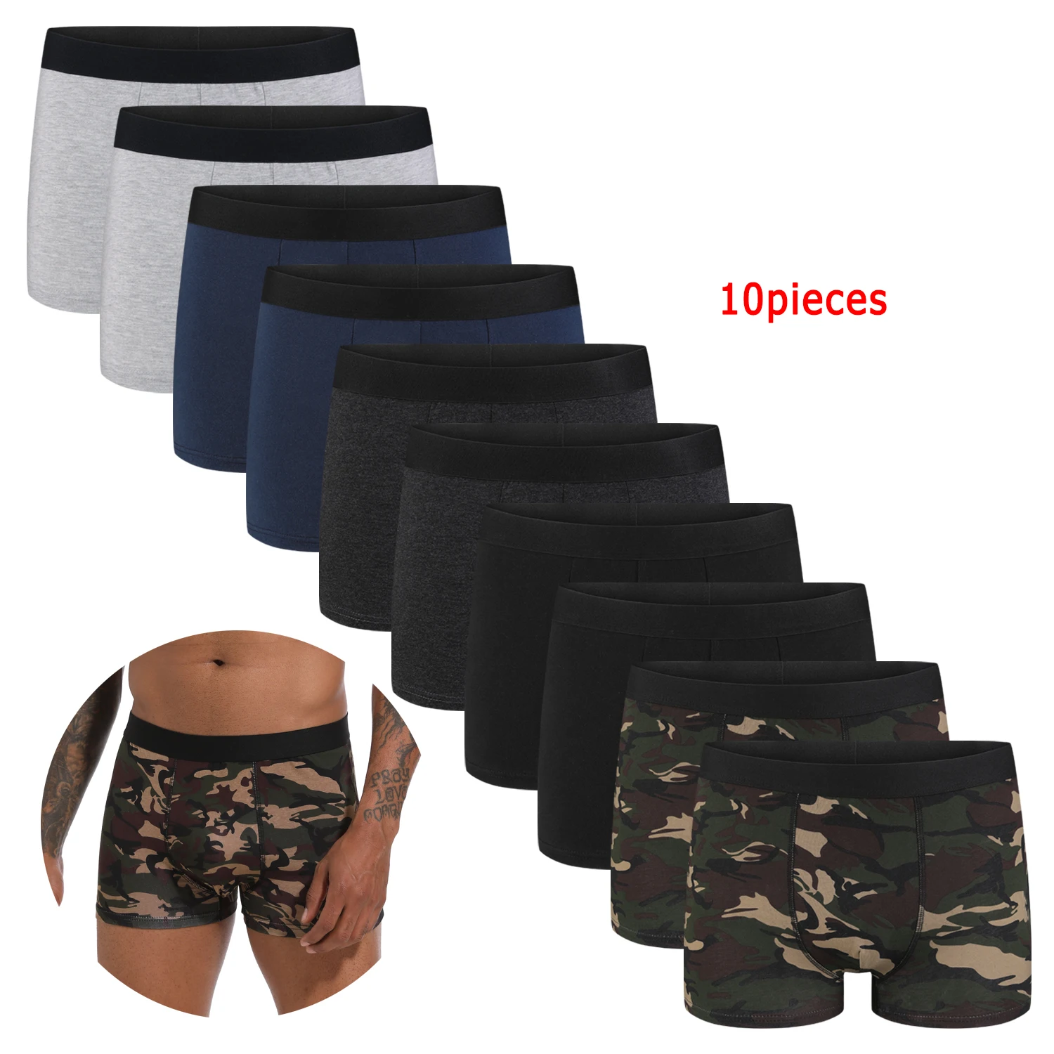 Boxer-de-style-camouflage-pour-hommes-sous-v-tements-doux-et-respirants ...