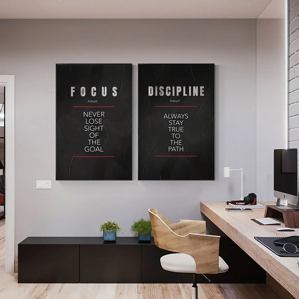 Discipline Motivational Posters | Canvas Painting Wall Art ...