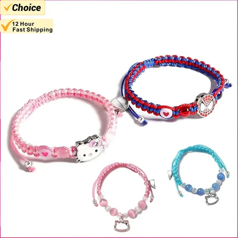 Hello-Kitty-Braided-Bracelet-Cartoon-Couples-Best-Friend-Bff-Friendship ...