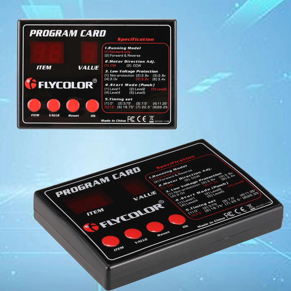 1PCS / 2PCS Original Flycolor Programing Card Suit for RC boats ESC ...