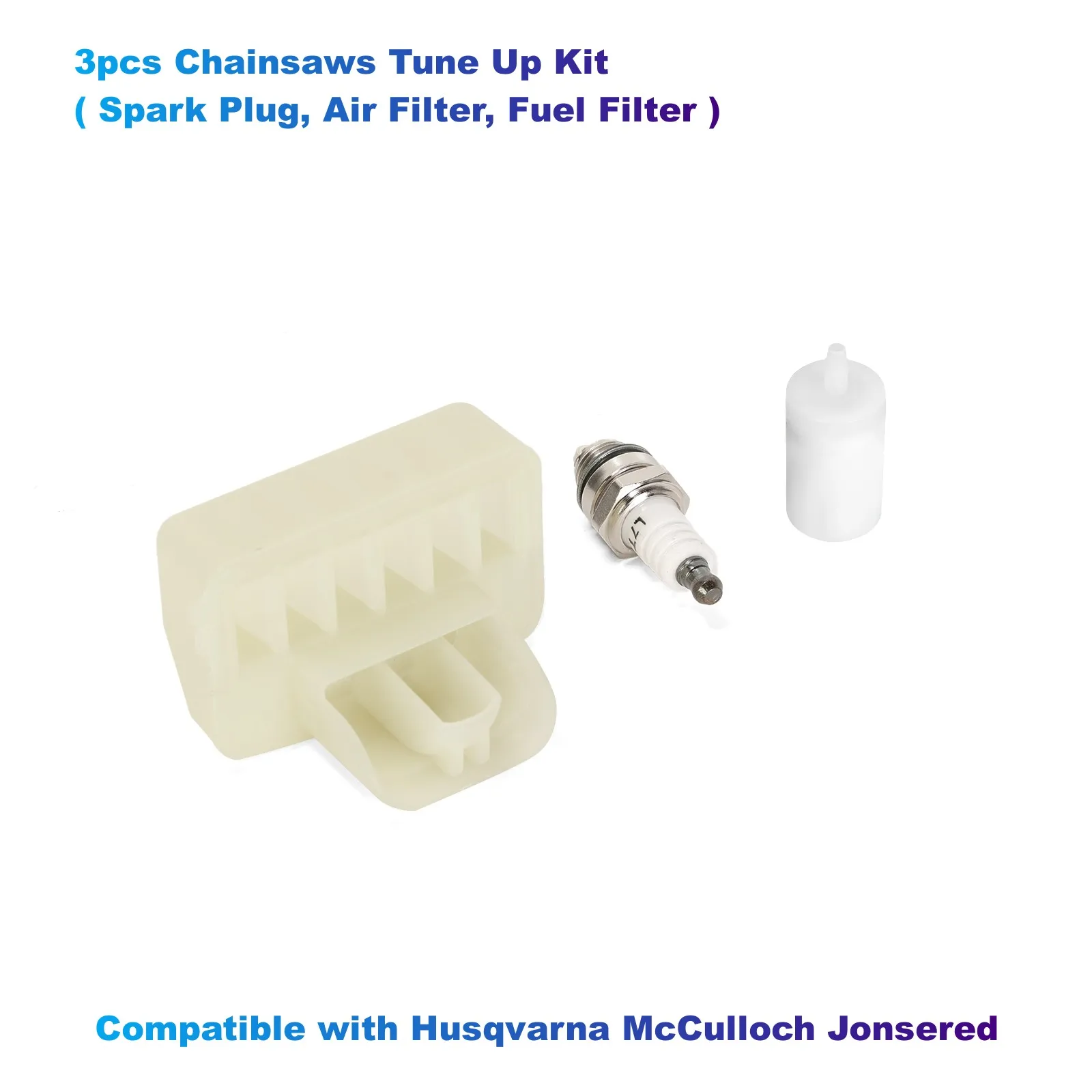 3pcs Chainsaws Tune Up Kit ( Spark Plug, Air Filter, Fuel Filter ...