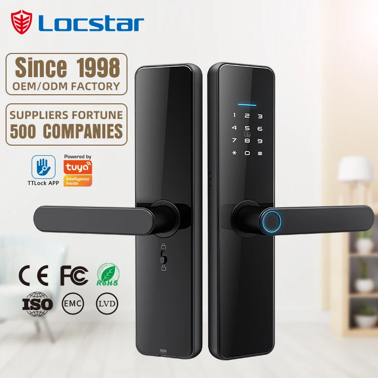 Locstar-Smart-Locks-Intelligent-Digital-Door-Cerradura-Serrure-Biometric-Security-Fingerprint ...
