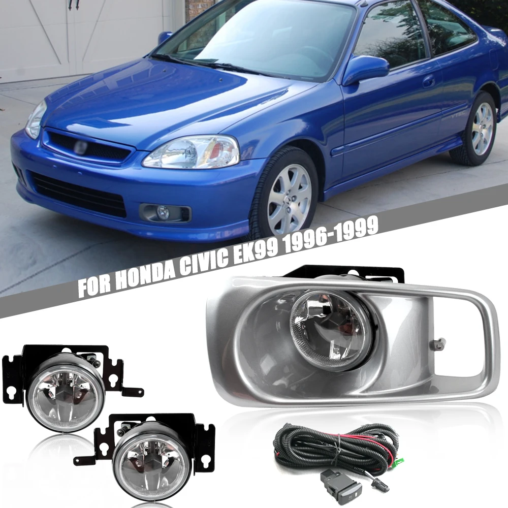 Front Bumper Fog Lamp Upgrade Kit FOR HONDA CIVIC EK99 1996 1997 1998 ...