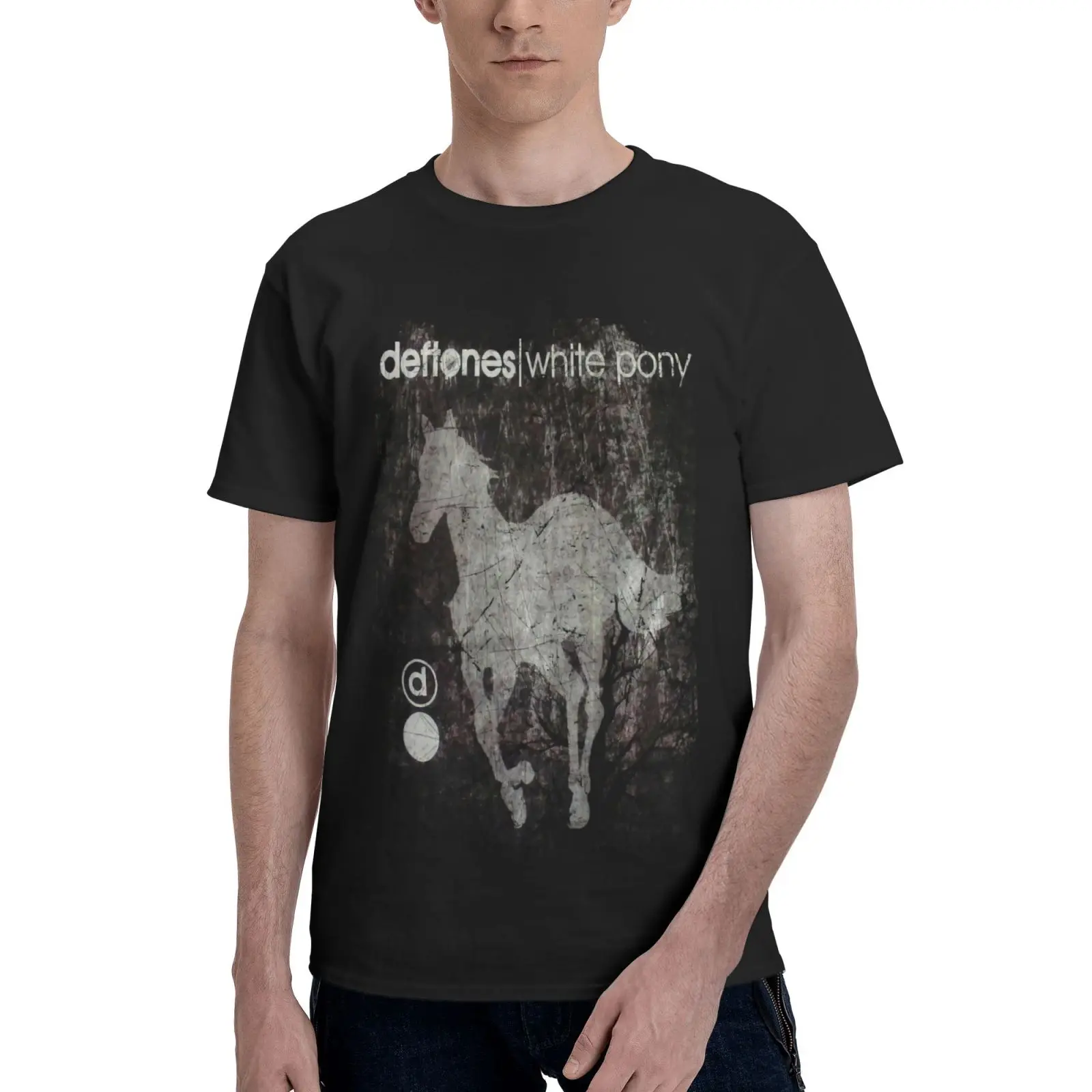 Deftones Pony Distressed 공식 남성 티셔츠 여성용 대형 티셔츠 티셔츠 Anime Oversized T ...