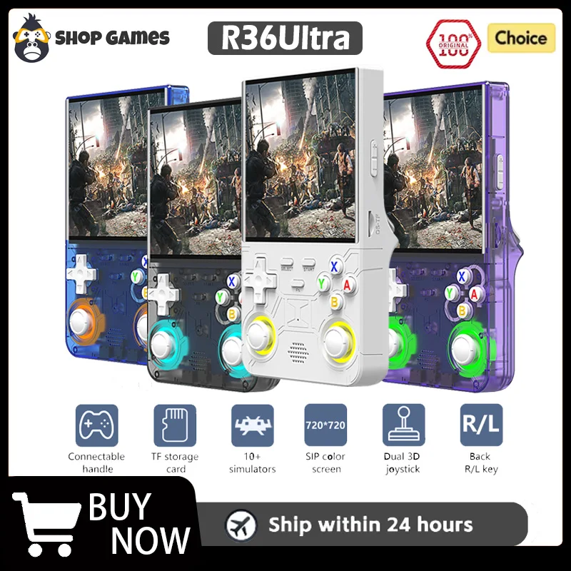 Retro Handheld Video Game Console R36Ultra Linux System 4.0-inch R36S ...