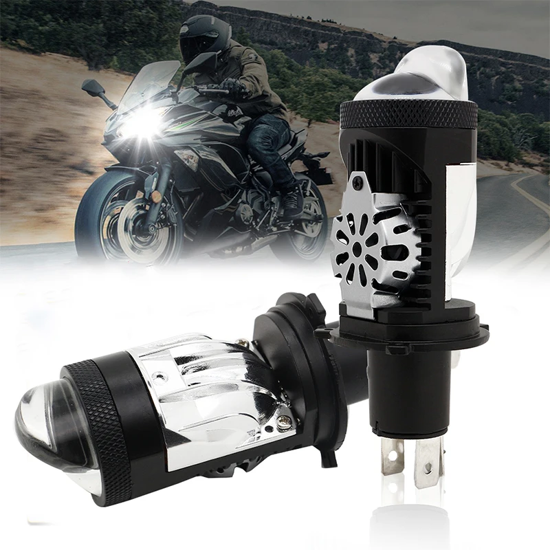 Car-H4-LED-Automobile-Headlight-Mini-Projector-Dual-Lens-Integrated ...