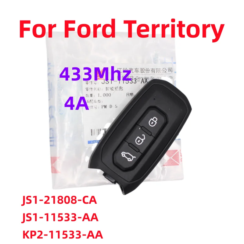 Original Smart Key For JMC Ford Territory 3 Button 434mhz 4A Chip JS1 ...