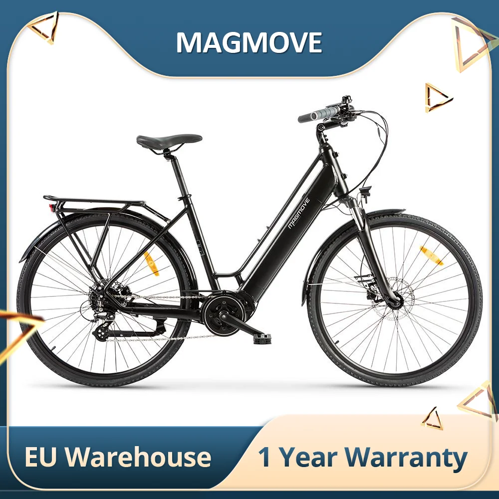 MAGMOVE CEH55M Electric Bike 28'' E bike Mid mounted 250W Motor 13Ah ...