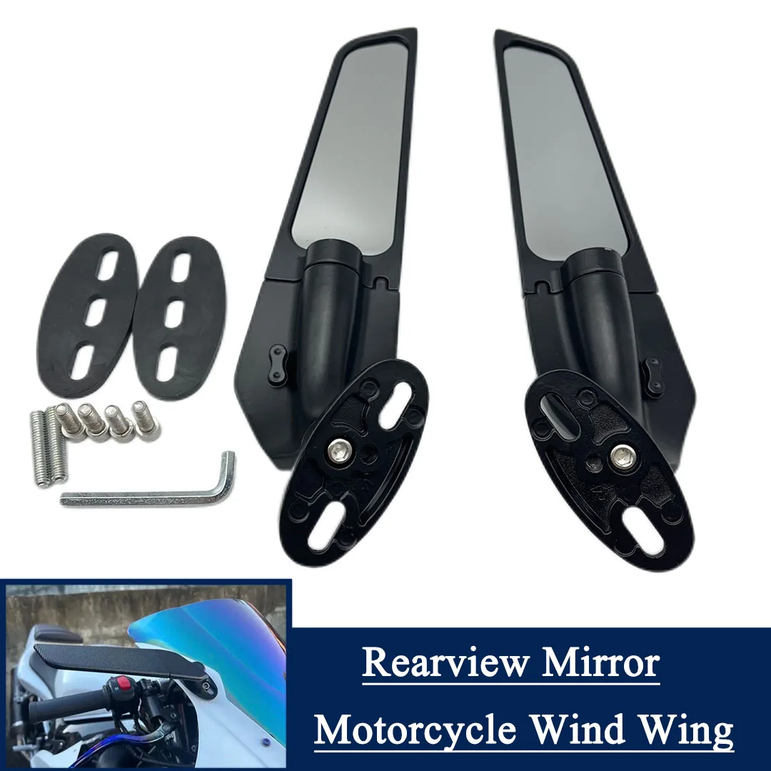 Motorcycle-Adjustable-Rotating-Rearview-Wind-Swivel-Wing-Side-Mirror ...