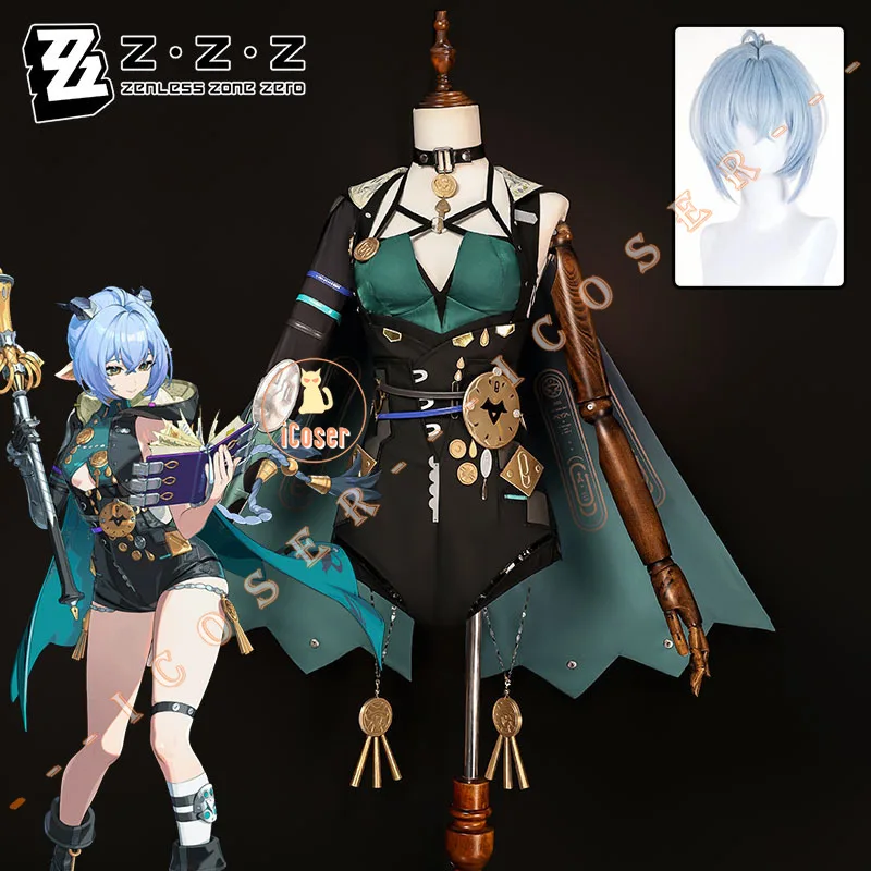 Zenless Zone Zero Lucia Cosplay Costume Wig Uniform Cloak Headwear Tail ...