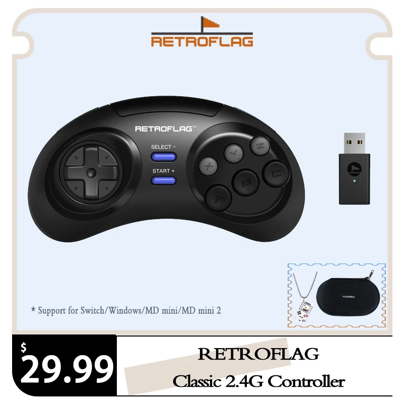 RETROFLAG Classic 2.4G Game Controller Wireless Gamepad Turbo for ...