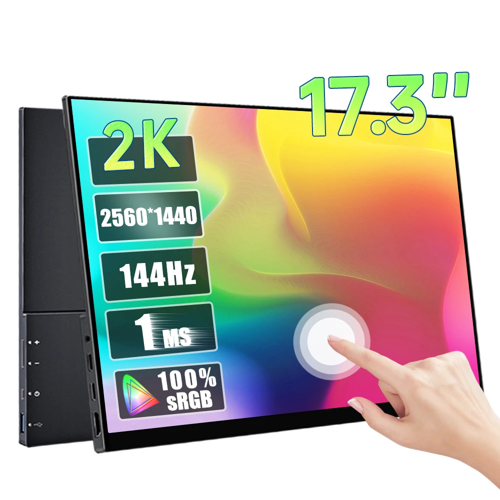 Monitor-port-til-do-cran-sens-vel-do-jogo-17-3-Polegada-2K-144Hz ...