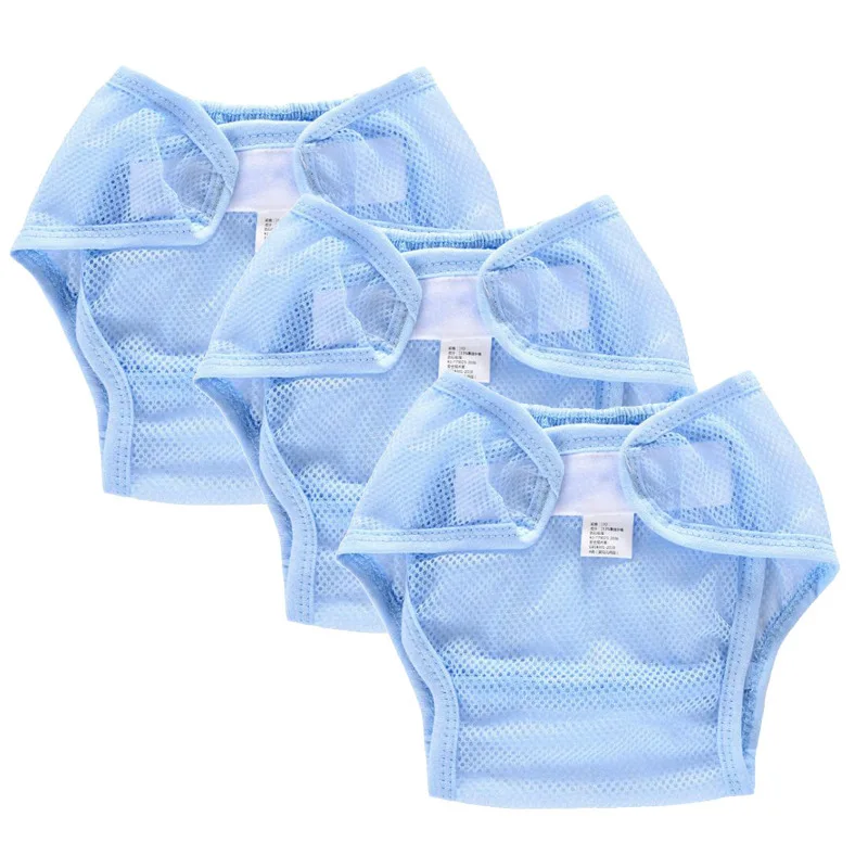 Breathable Mesh Cloth Diaper Cover Washable Reusable for Newborn Baby ...