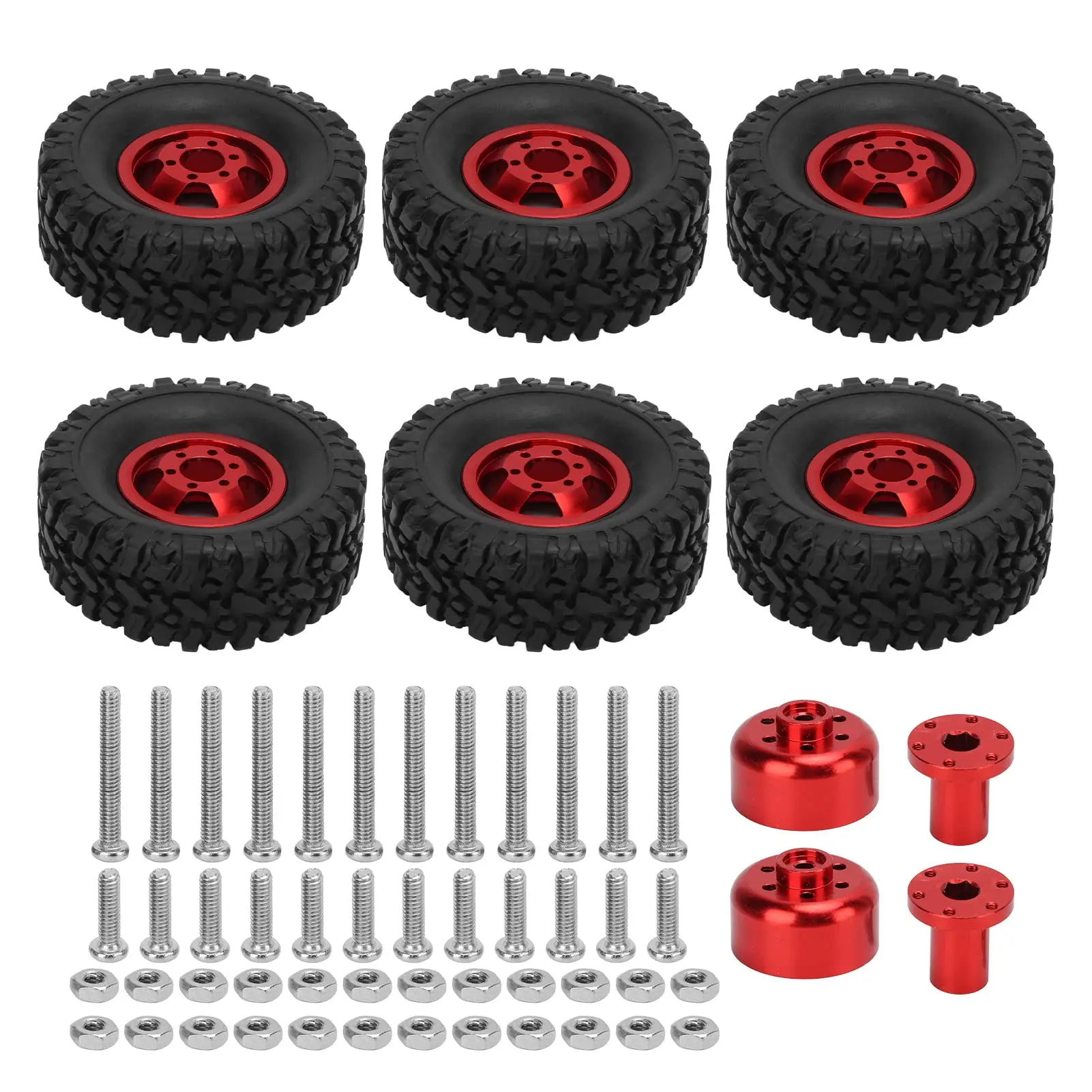 RC-Car-Tires-and-Wheels-Aluminum-Alloy-Rubber-6Pcs-Tires-and-4Pcs ...