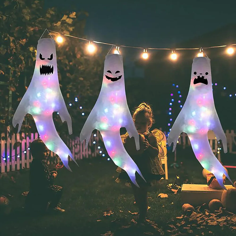 47cm-Ghost-Face-Pendant-With-Light-Halloween-Party-Decorations-For-Home ...