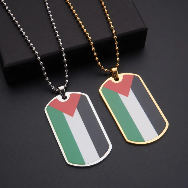 HNSP-Palestinian-Flag-Stainless-Steel-Pendant-Chain-Necklace-For-Men ...