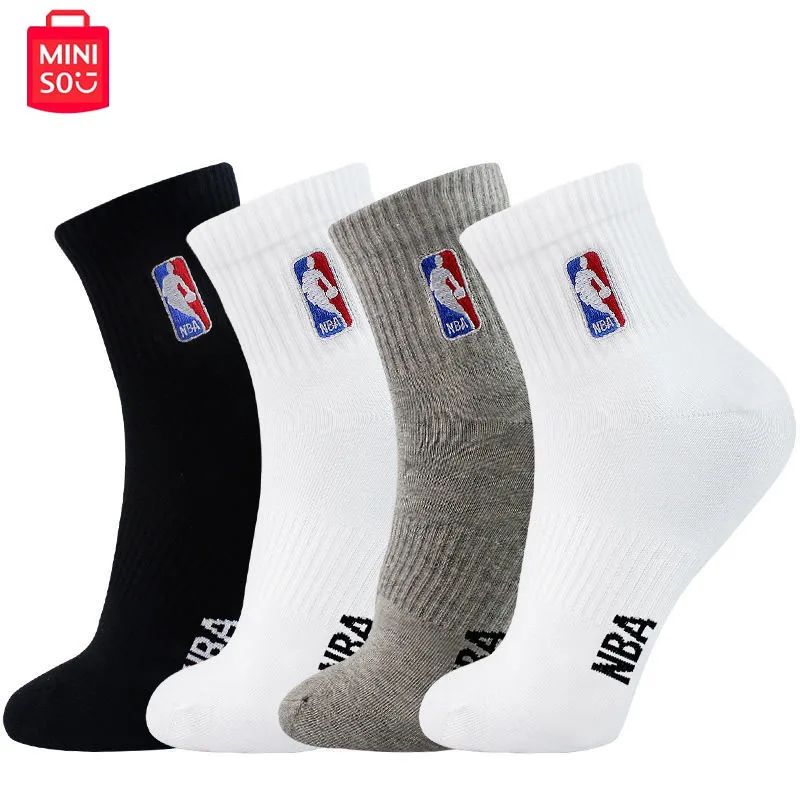 Miniso-Socks-Tall-Basketball-Socks-Men-s-Mid-Tube-Cotton-Sock-Star ...
