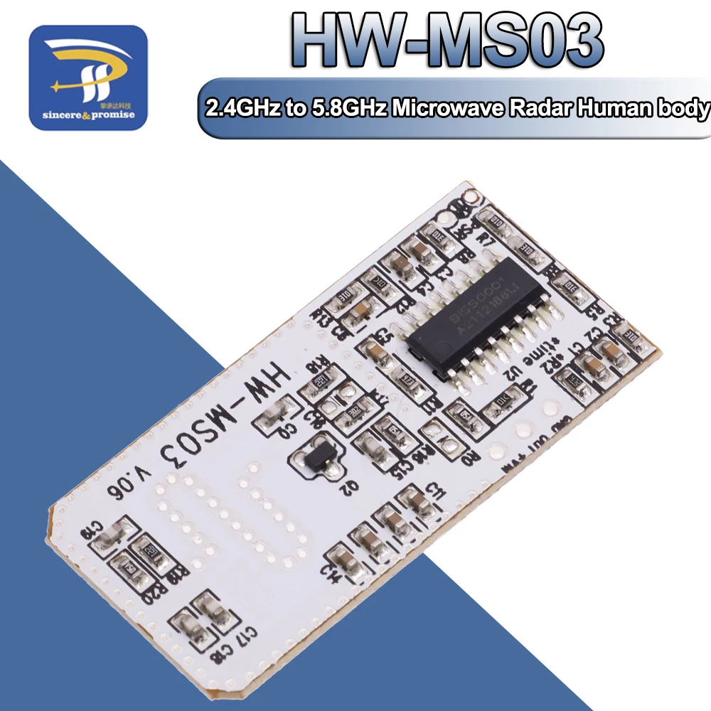 High Performance Motion Sensor HW-MS03 2.4GHz to 5.8GHz Microwave Radar ...