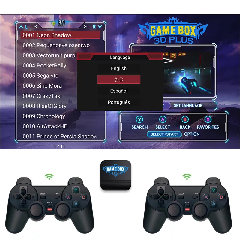 Prise UE 64G-NIGHT Console de jeu vidéo rétro I3S 2023, 64 Go, 30000 ...