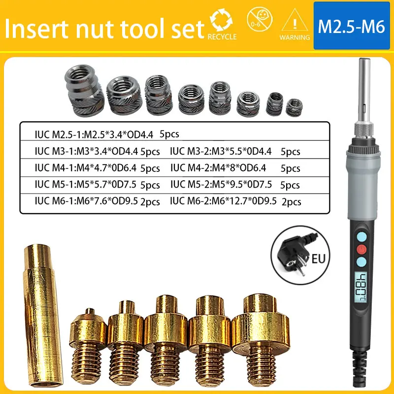 M2-M3-M4-M5-M6-Heat-Set-Insert-Soldering-Iron-Tip-Copper-Nickel-Plating ...