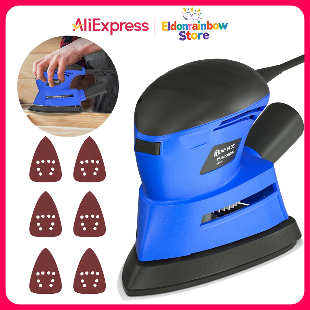Electric Detail Sander, Compact Sander Machine 12000RPM, 6 Gear ...