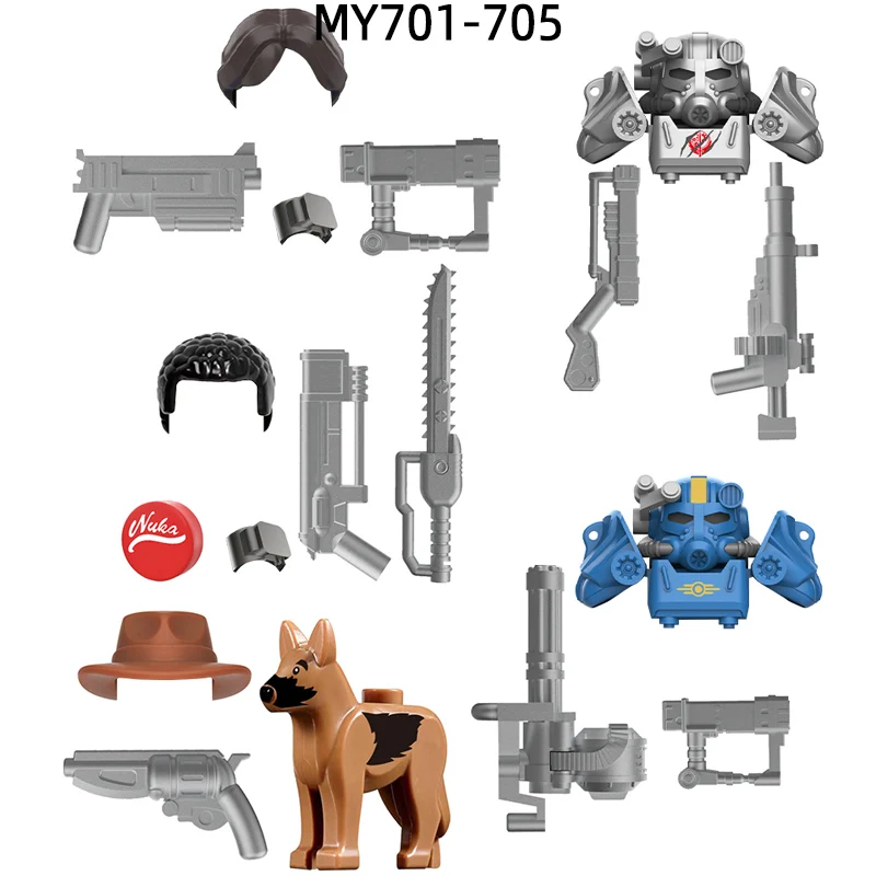 The-Action-Figures-Dog-Weapons-Pants-Hair-Parts-Model-Blocks-MOC-Bricks ...