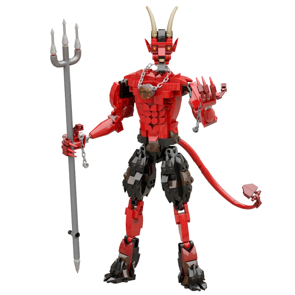 MOC-Mech-Reded-Devil-Building-Blocks-Set-Halloween-Sataned-Demon-King ...