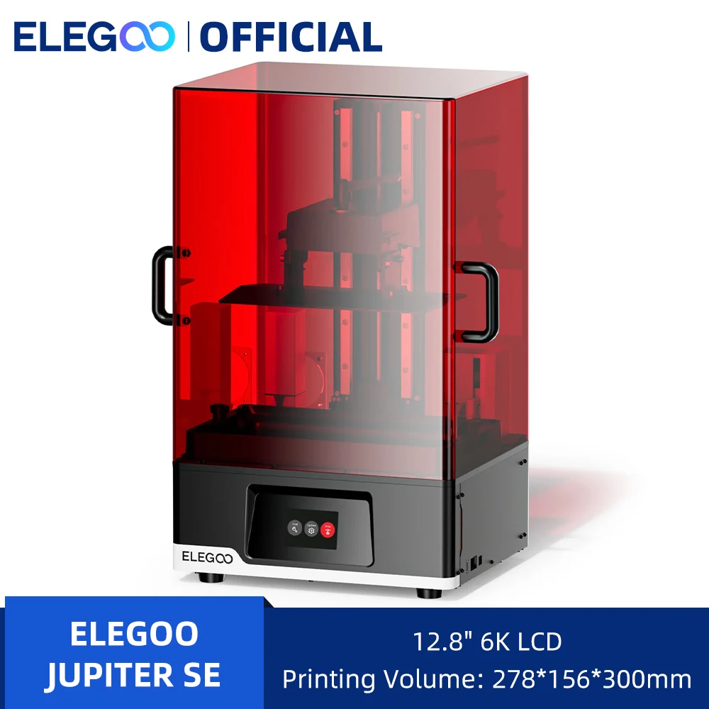 ELEGOO Jupiter SE 6K Mono LCD 3D Printer 12.8'' 6K LCD Resin 3D Printer COB+Refractive Light ...