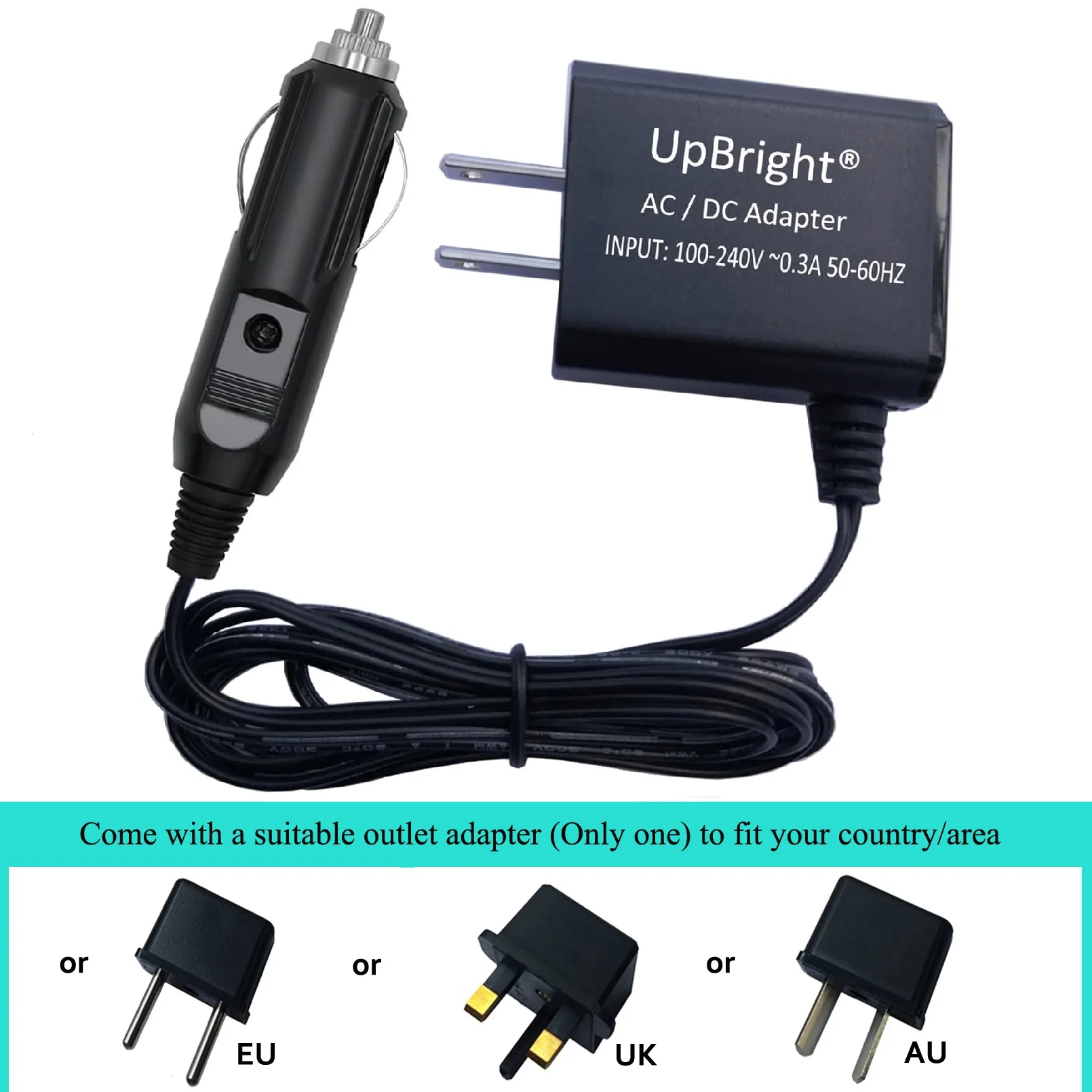 12V Lighter Plug AC Adapter or Car Charger for Innovative #9101 9102 ...