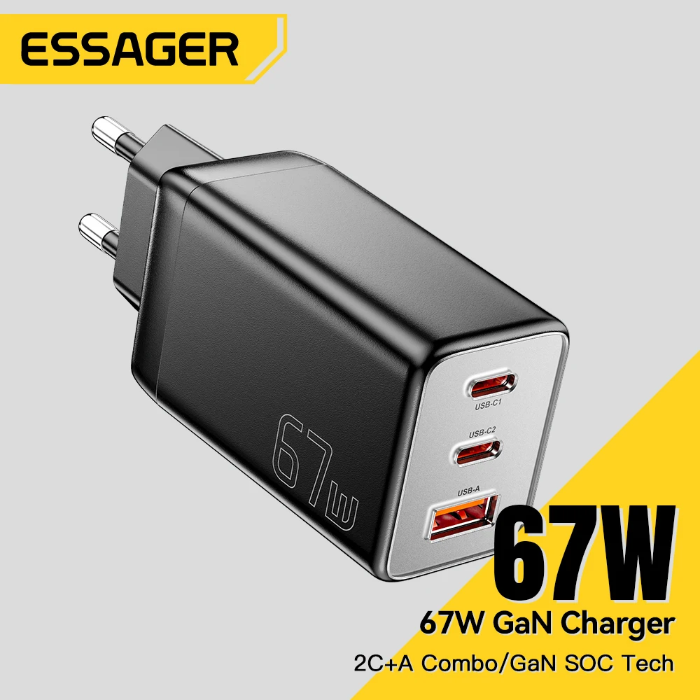 Essager-67W-GaN-USB-Type-C-Charger-PPS-65W-Fast-Charge-For-Samsung-QC-4 ...
