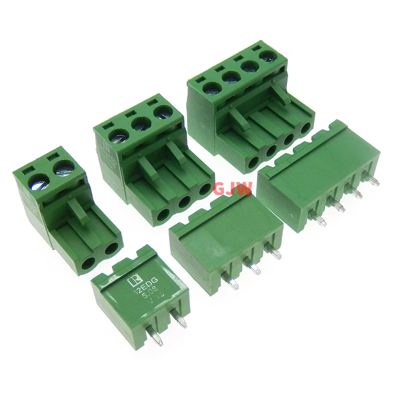 10Pcs-Pitch-5-08mm-Screw-Plug-in-PCB-Terminal-Block-2EDGK-2EDGVC-2P-3P ...
