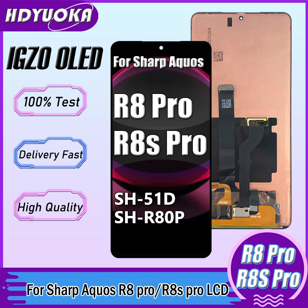 6.6" IGZO OLED For Sharp Aquos R8 pro LCD Display Touch Screen ...